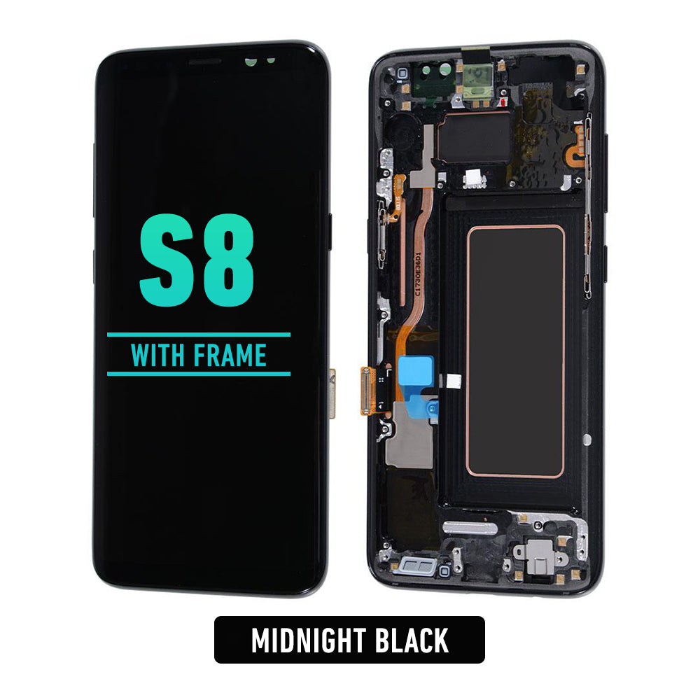 Samsung Galaxy S8 OLED Screen Assembly Replacement With Frame (Refurbi